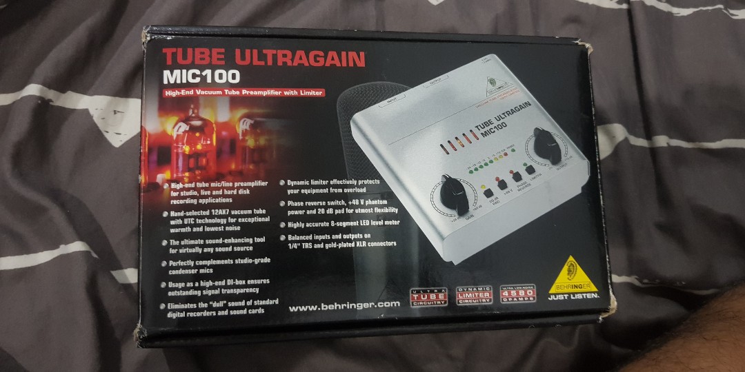 BEHRINGER MIC 100 PREAMPLIFIER, Audio, Portable Audio Accessories on ...