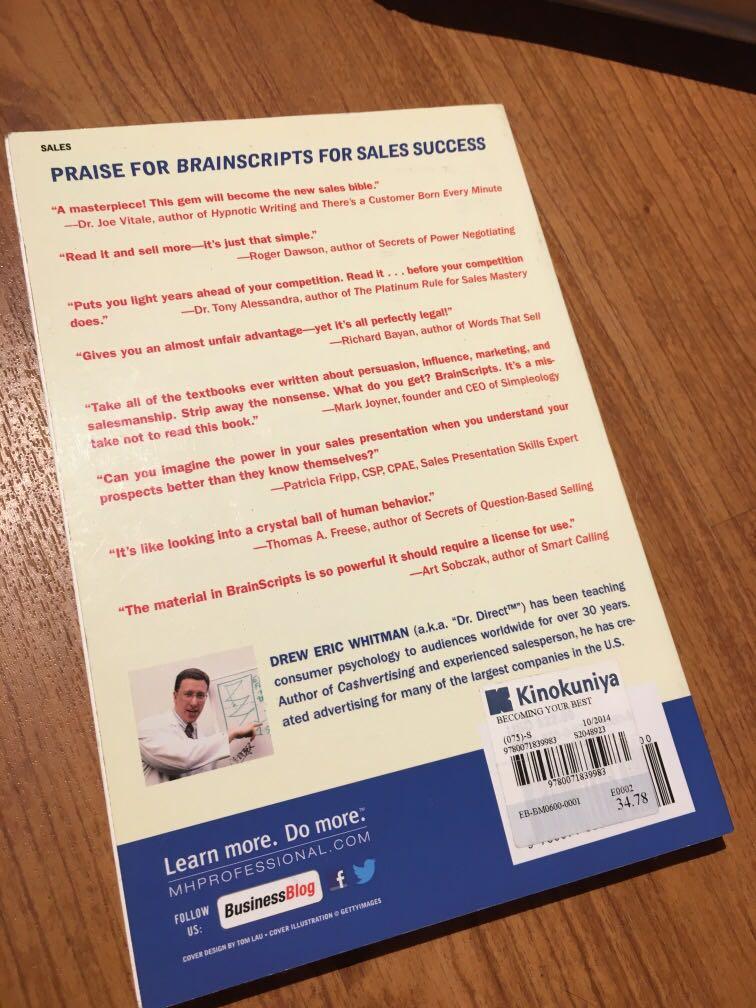 Brain Scripts for Sales Success by Drew Eric Whitman, Hobbies & Toys ...