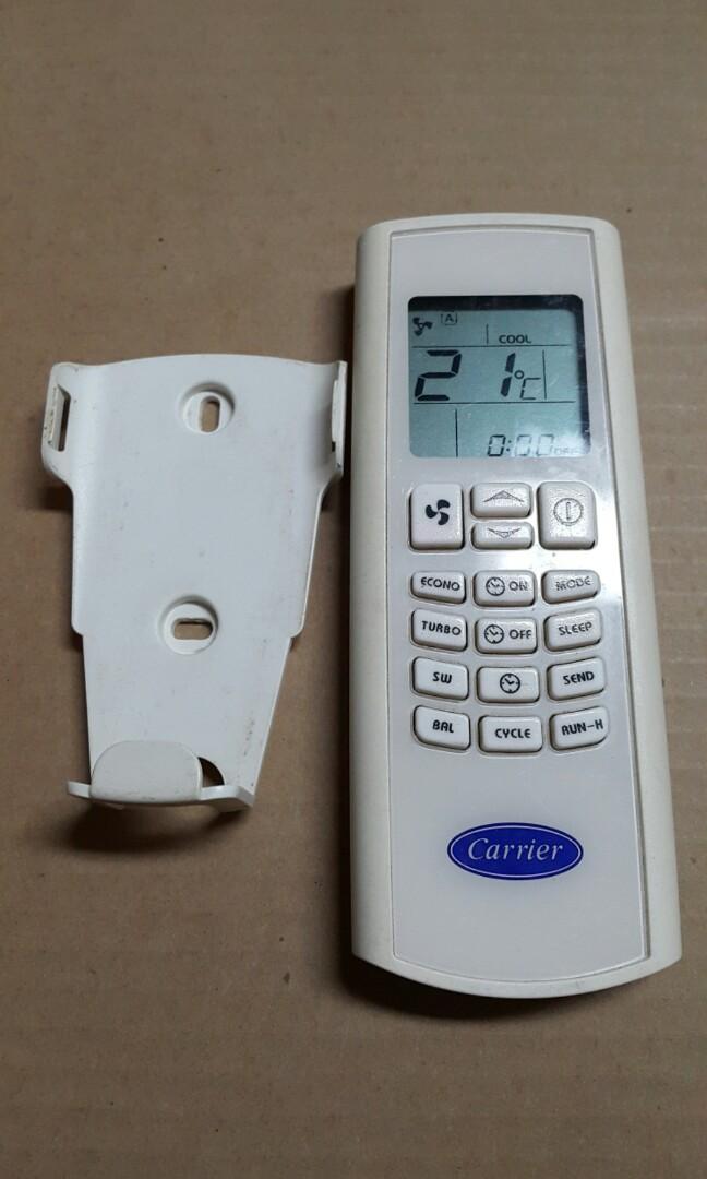 Aircon Remote Control Carrier Window Type, TV & Home Appliances, Air ...