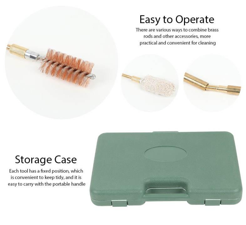 CLEANING KIT FOR RIFLES PISTOLS PIPE MOP BRUSHES RUST REMOVAL TOOLS SET ...