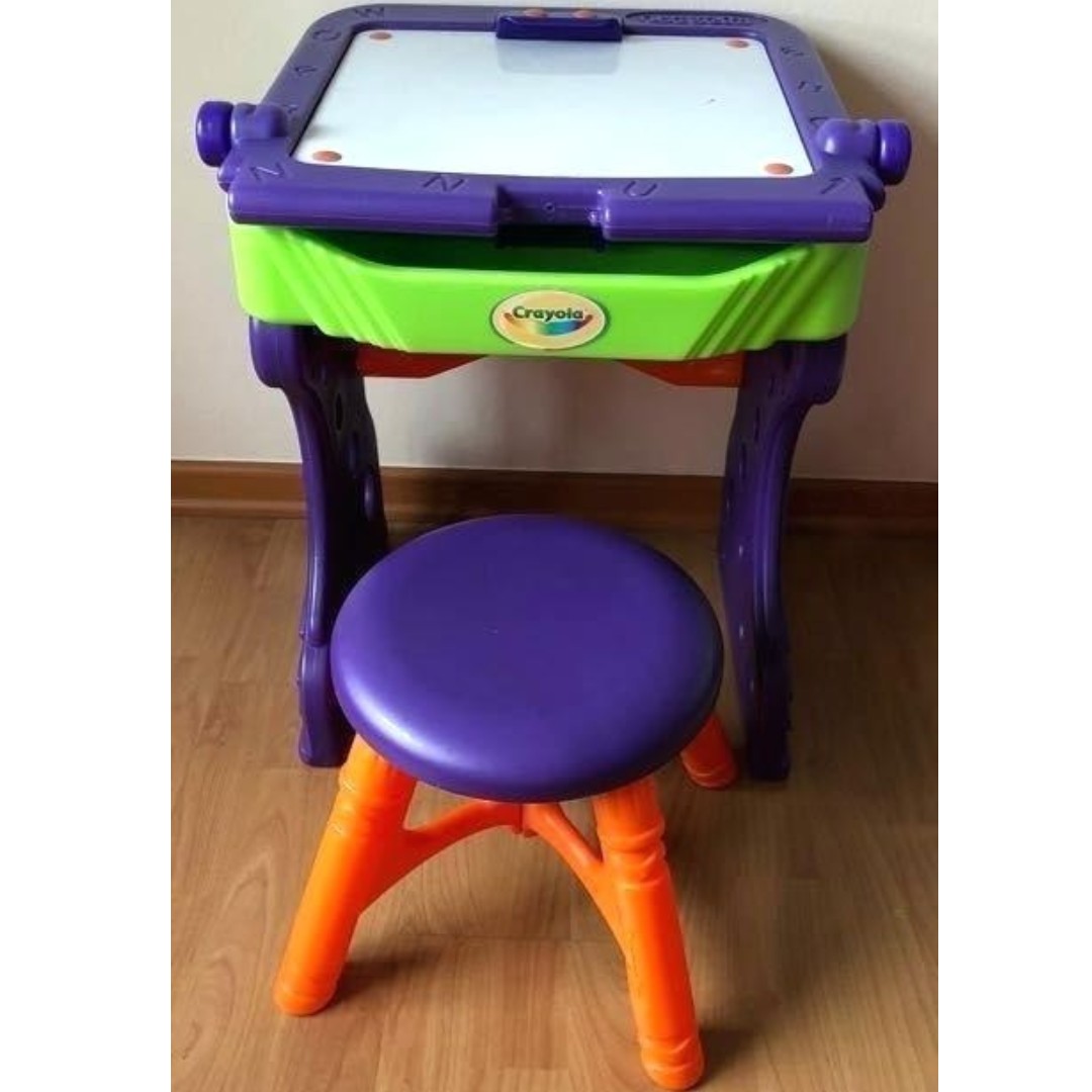 Crayola Foldable Table with White Board & Stool, Babies & Kids, Baby ...