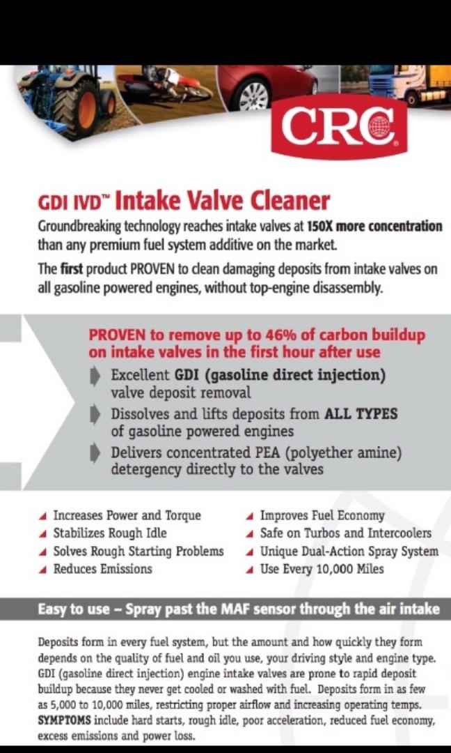 Crc valve and intake line and turbo cleaner, Car Accessories ...