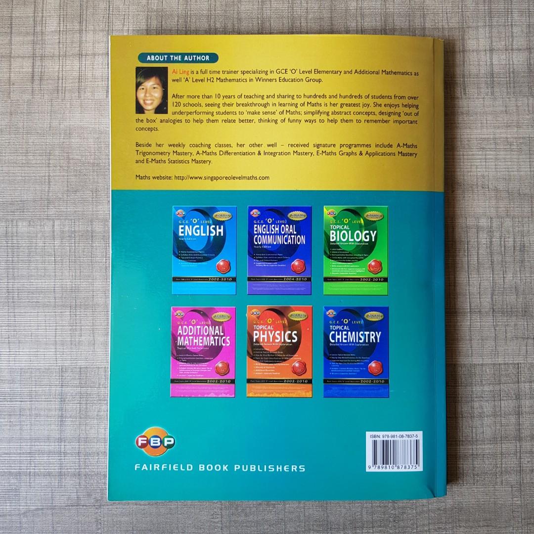 GCE O Level Elementary Mathematics topical worked solutions, Hobbies ...