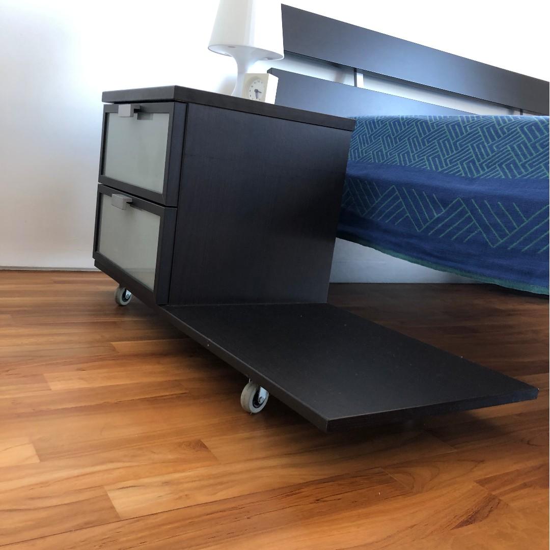 Ikea Hopen Bed (Queen Size) + Side tables & drawers, Furniture & Home ...