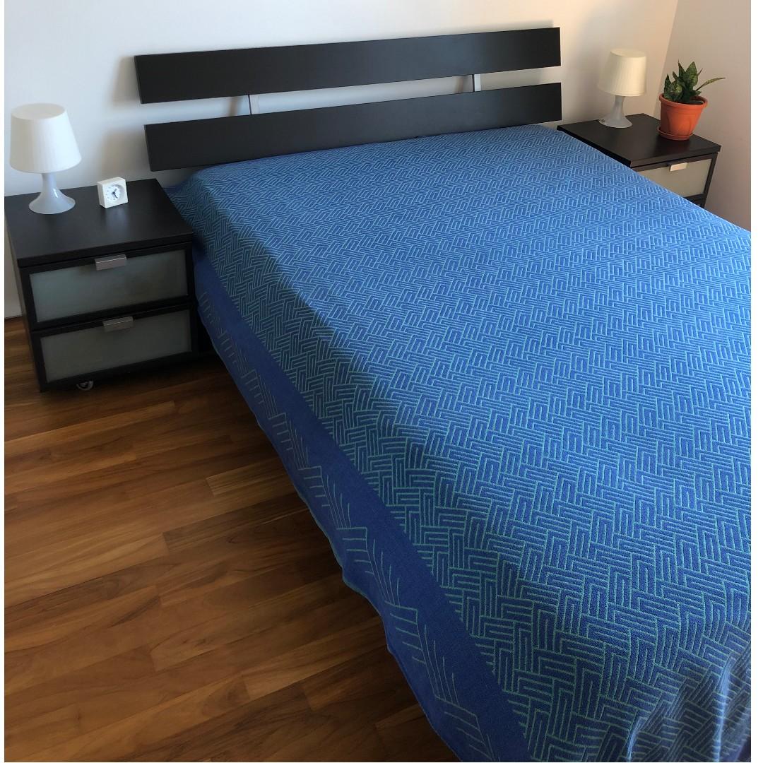 Ikea Hopen Bed (Queen Size) + Side tables & drawers, Furniture & Home ...