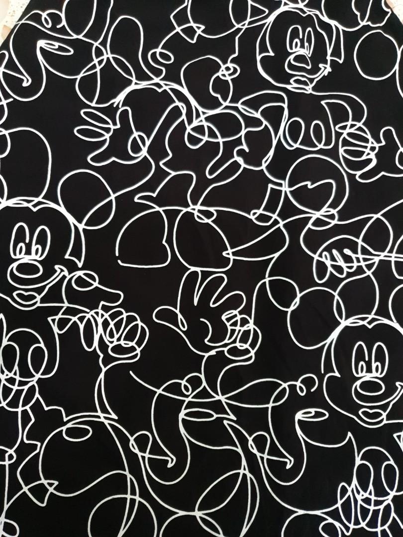 Elohim by Sabrina Goh Off Shoulder linear Ruffles Disney Mickey Dress ...