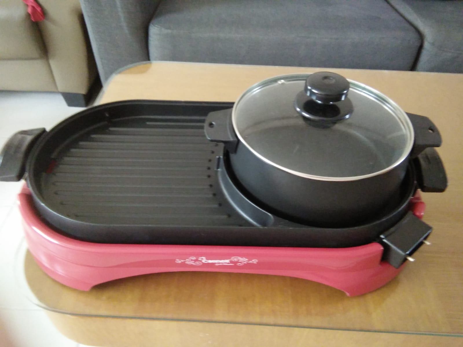 Pan grill with steamboat, TV & Home Appliances, Kitchen Appliances, BBQ ...