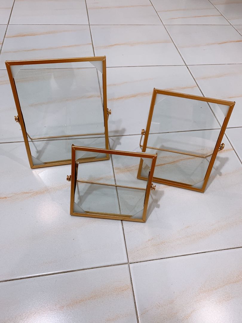 Photo frames with gold rims, Hobbies & Toys, Stationery & Craft, Art ...