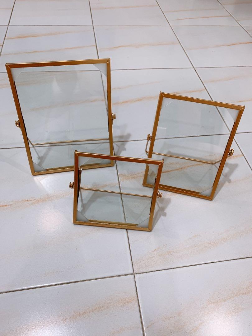 Photo frames with gold rims, Hobbies & Toys, Stationery & Craft, Art ...