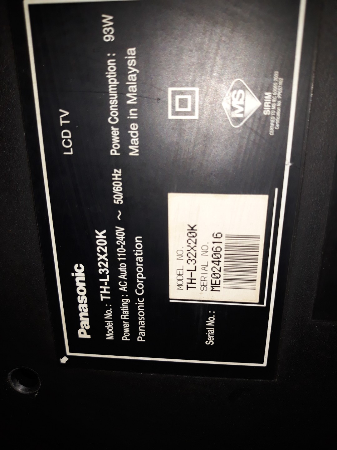 Power board Panasonic LCD TV, TV & Home Appliances, TV & Entertainment ...