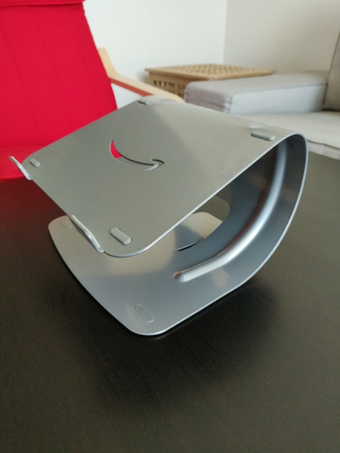 Silver AmazonBasics laptop stand, Computers & Tech, Parts & Accessories ...