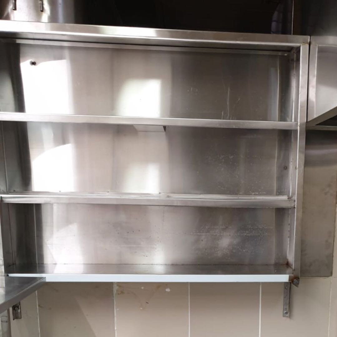 Stainless Steel Cabinet shelving for hawker, Furniture & Home Living ...