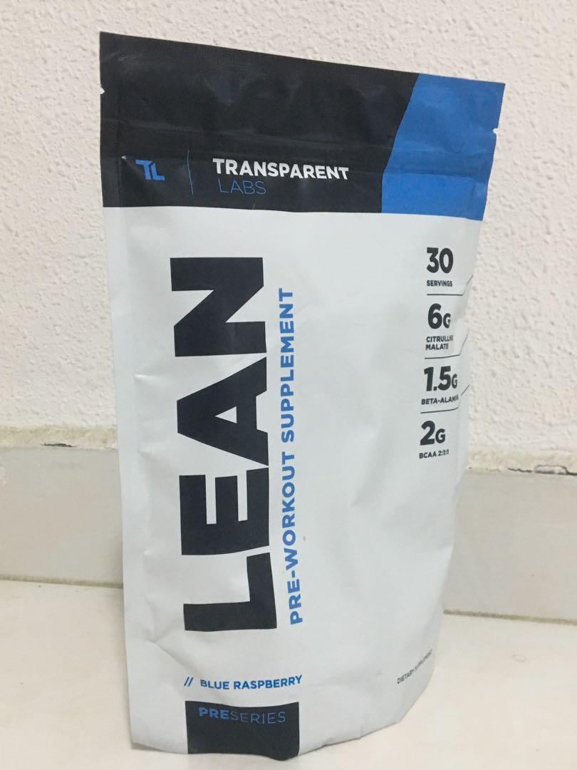 Transparent Labs Preseries LEAN Pre Workout, Health & Nutrition, Health ...