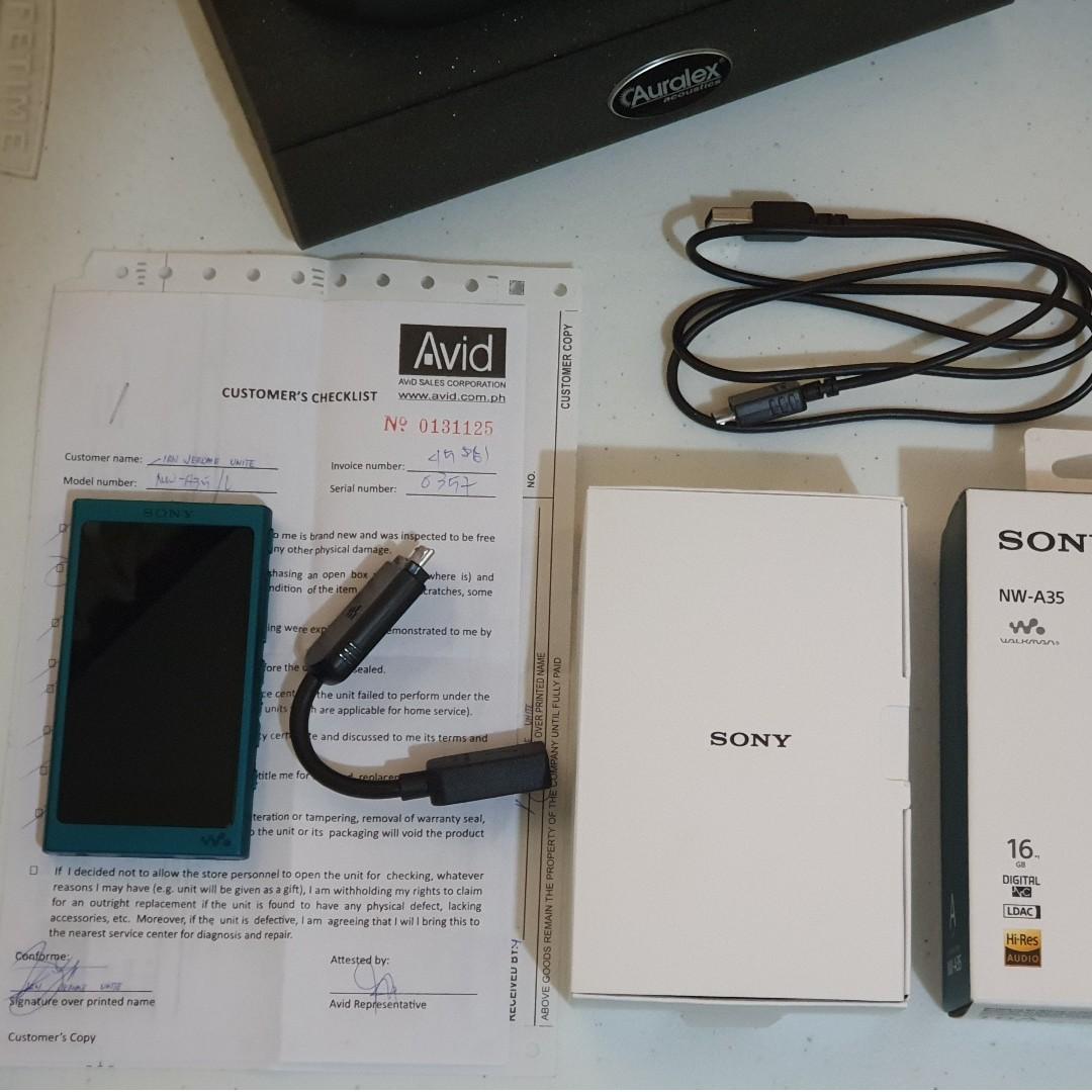 [Used] PACKAGE: Sony Walkman NW-A35 (16GB, Viridian Blue) with SanDisk ...