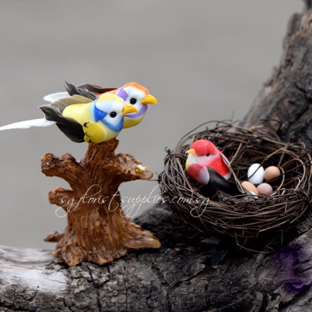 Home Decor: Foam, Fabric & Feather Birds| Butterfly| Wall Artificial ...