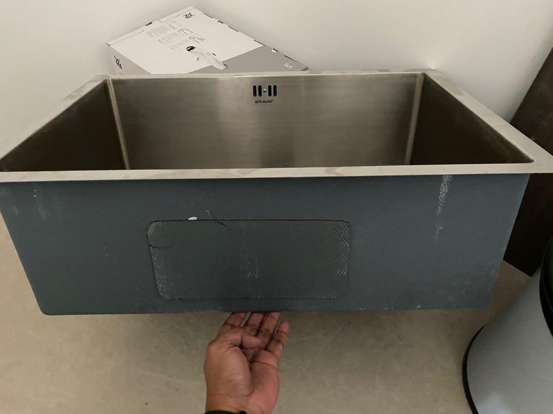 Bravat Stainless Steel Kitchen Sink, Furniture & Home Living, Bathroom ...