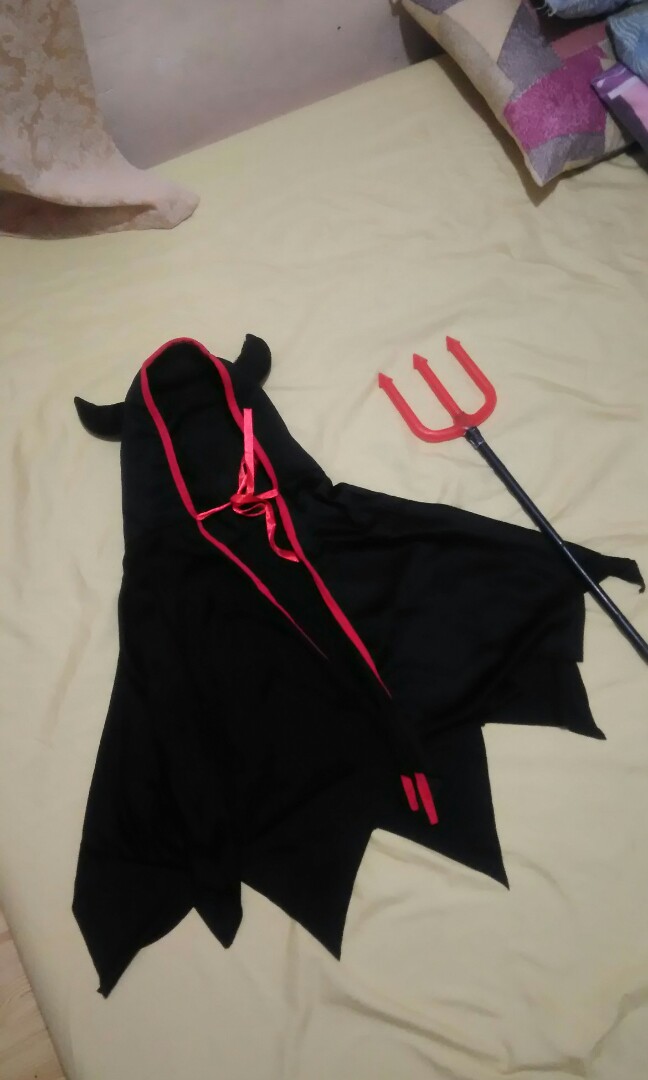 Devil Cape Costume, Babies & Kids, Babies & Kids Fashion on Carousell
