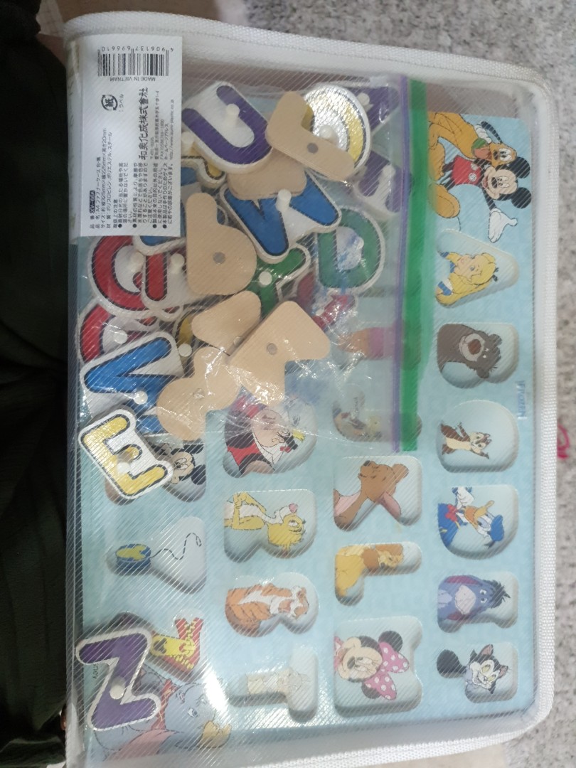 Disney A to Z wooden alphabet puzzle, Hobbies & Toys, Toys & Games on ...