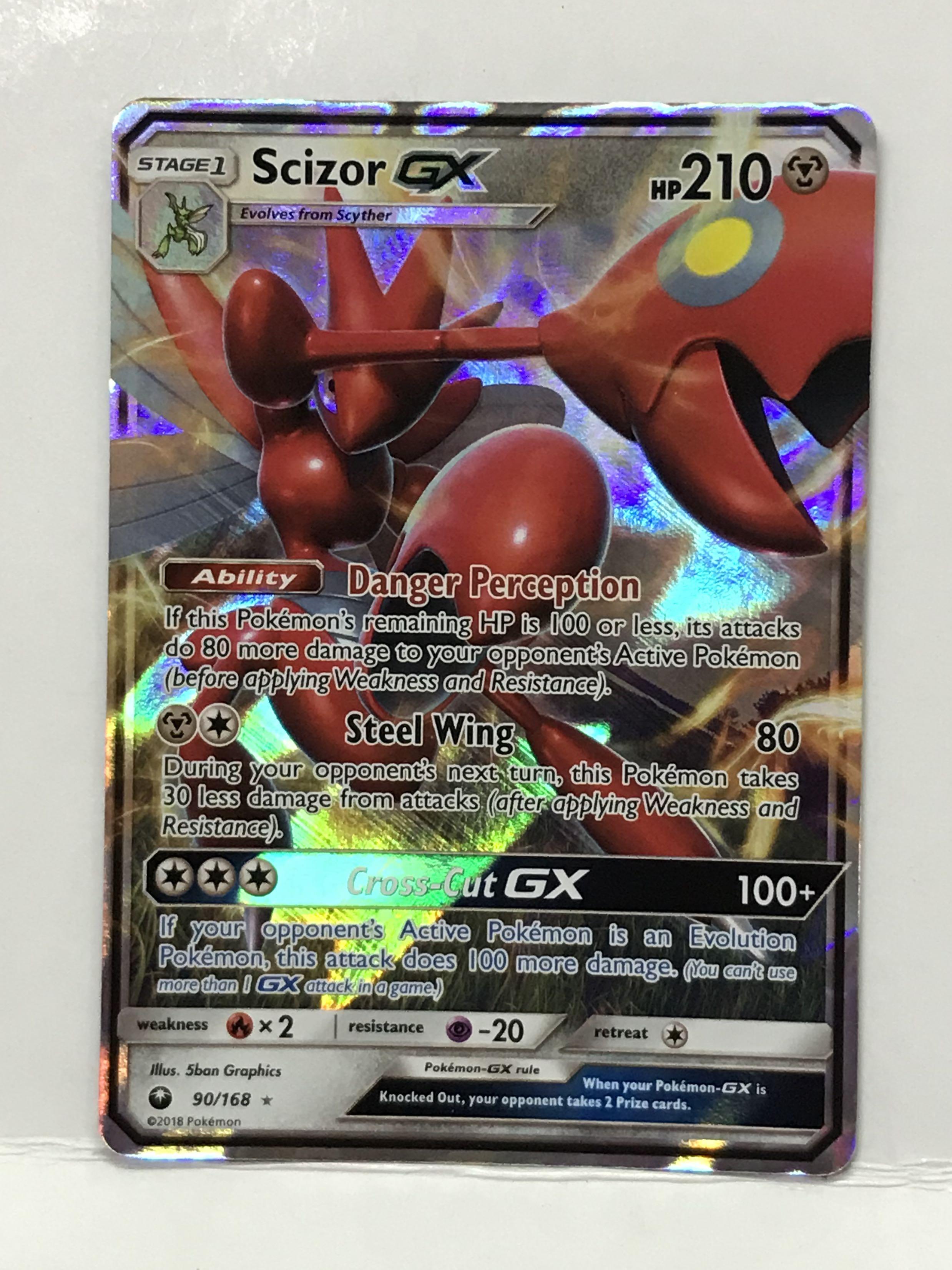 (Eng) pokemon Card Scizor GX - 90/168 - Ultra Rare, Hobbies & Toys ...