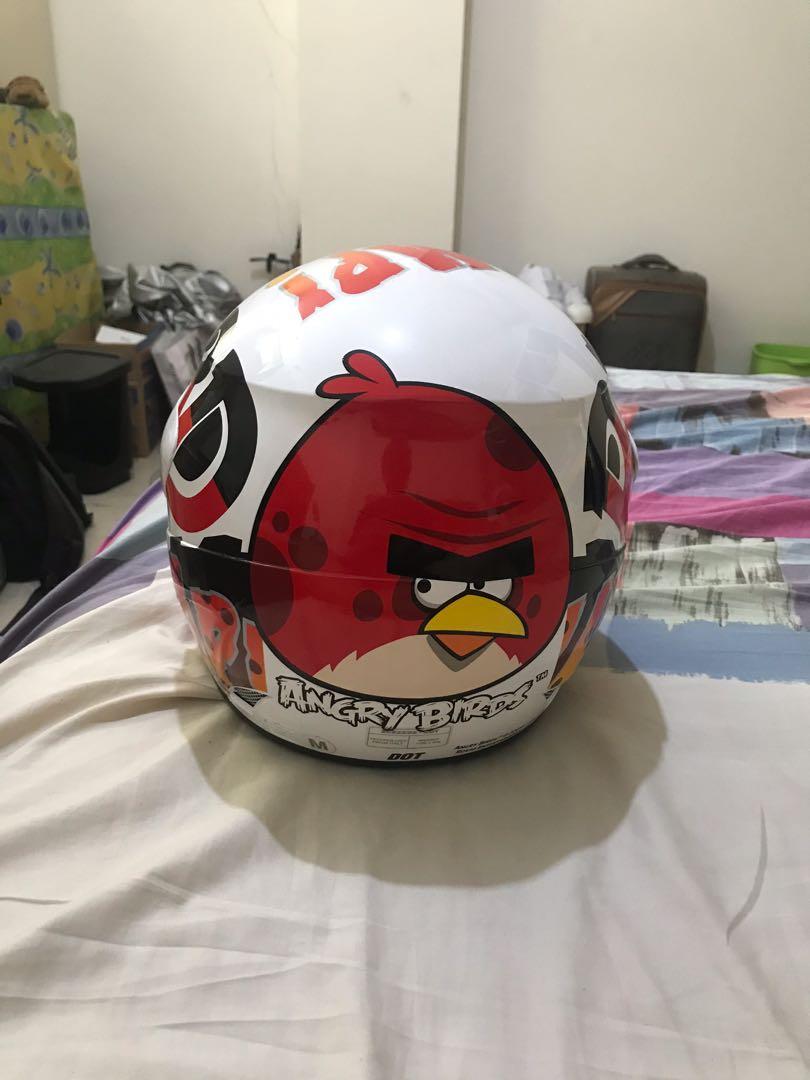 Helm GM White Angry Birds Putih, Motor di Carousell