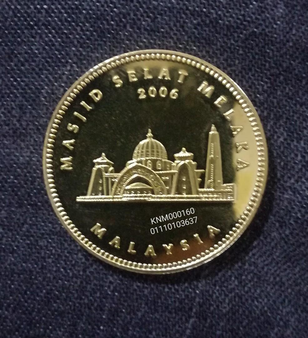 Medallion Gold Coin Malaysia Masjid selat Melaka, Hobbies & Toys ...