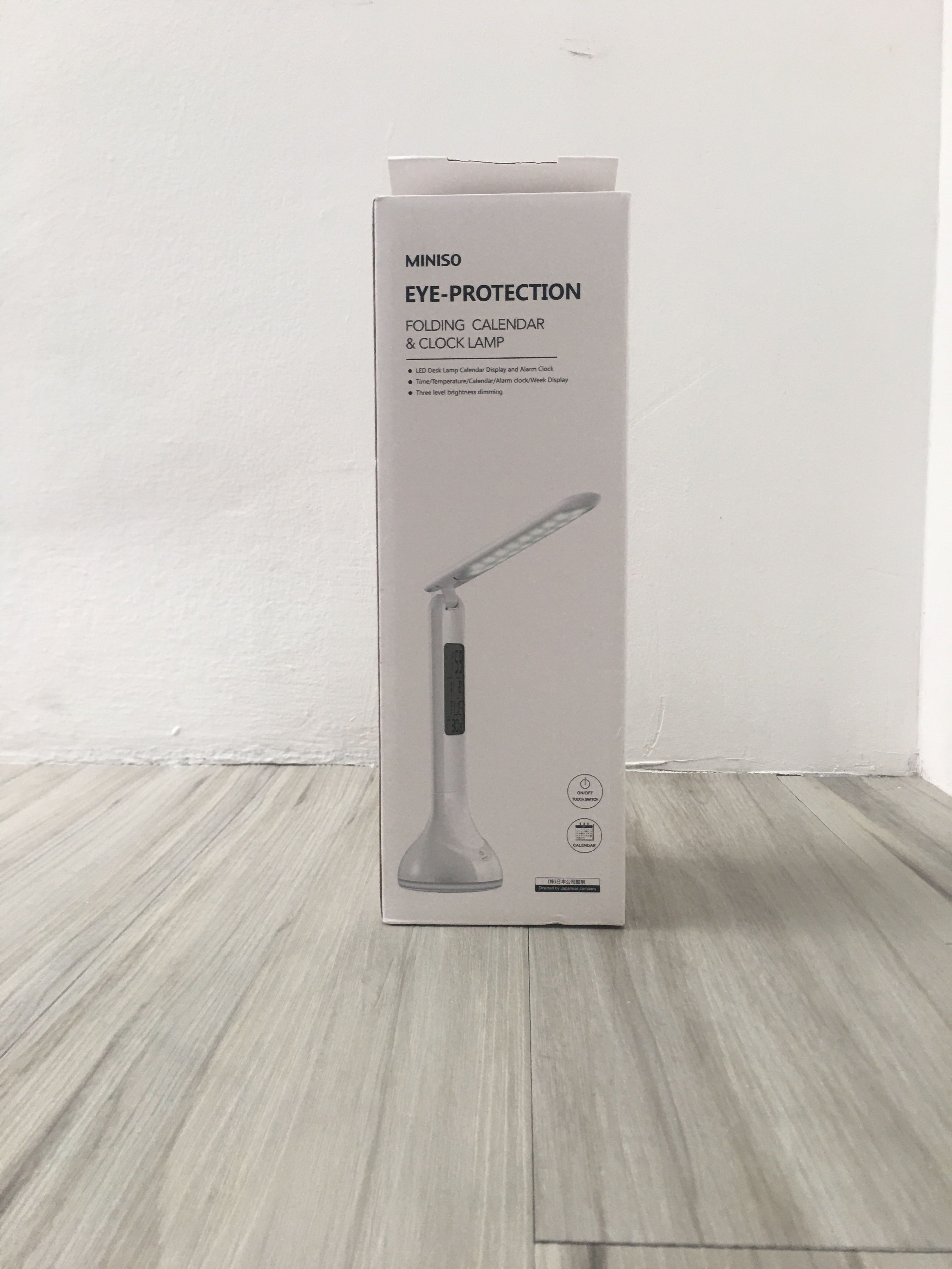 Miniso foldable desk/ table lamp with alarm clock and calendar display ...