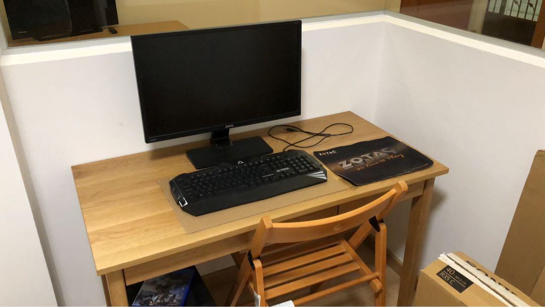 MUJI Oak Desk with drawers, Furniture, Tables & Chairs on Carousell