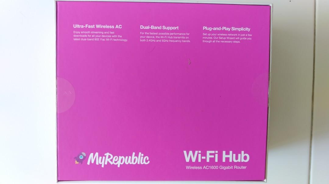 MyRepublic Wi-Fi Hub Wireless AC1600 Gigabit Router, Electronics ...