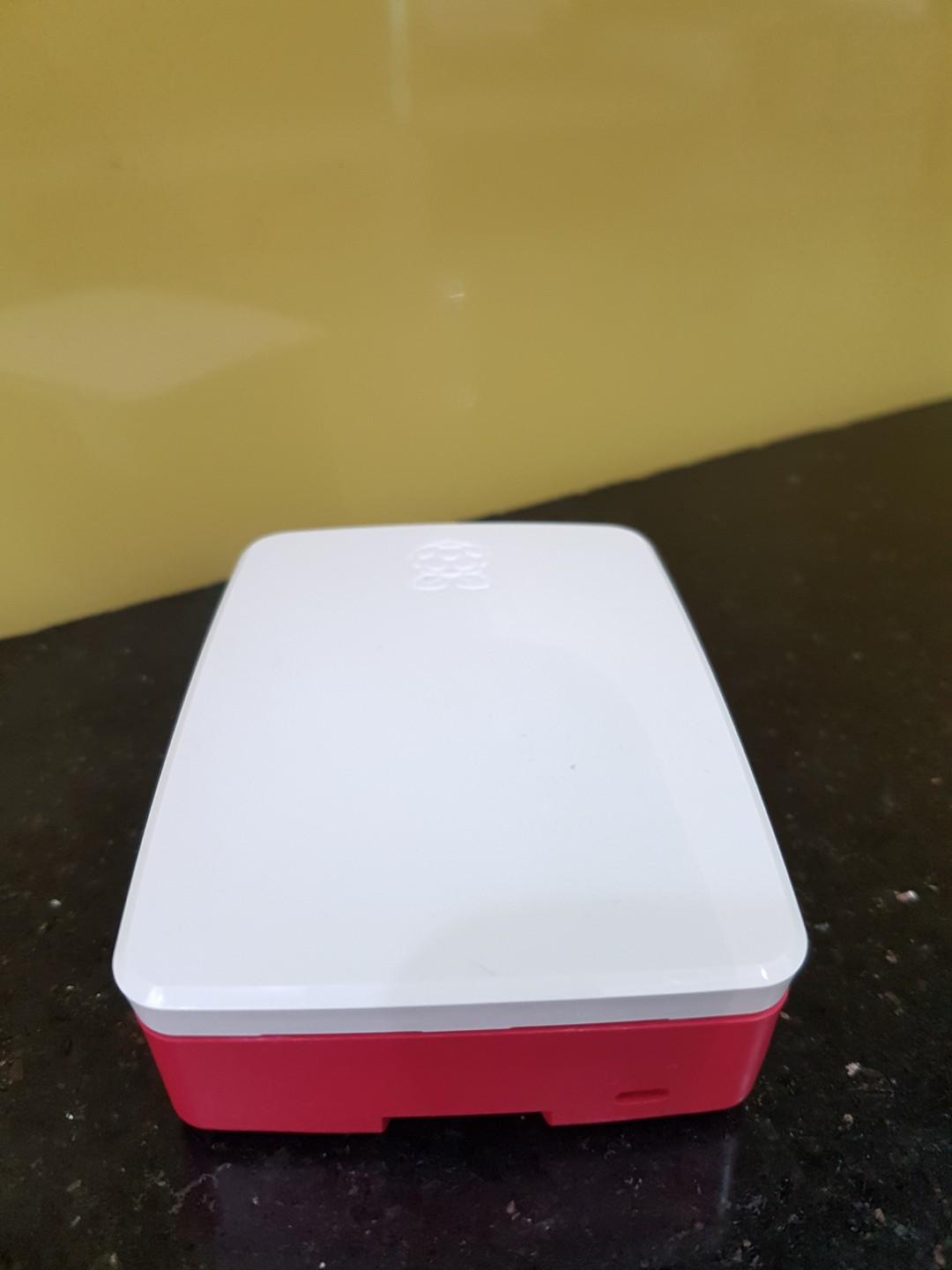 Official Raspberry pi 4B case White/Red, Computers & Tech, Parts ...