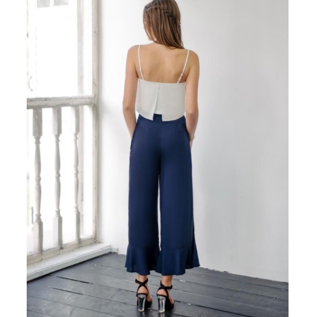 Ripple Riddle Pants (Navy), Women's Fashion, Bottoms, Other Bottoms on ...