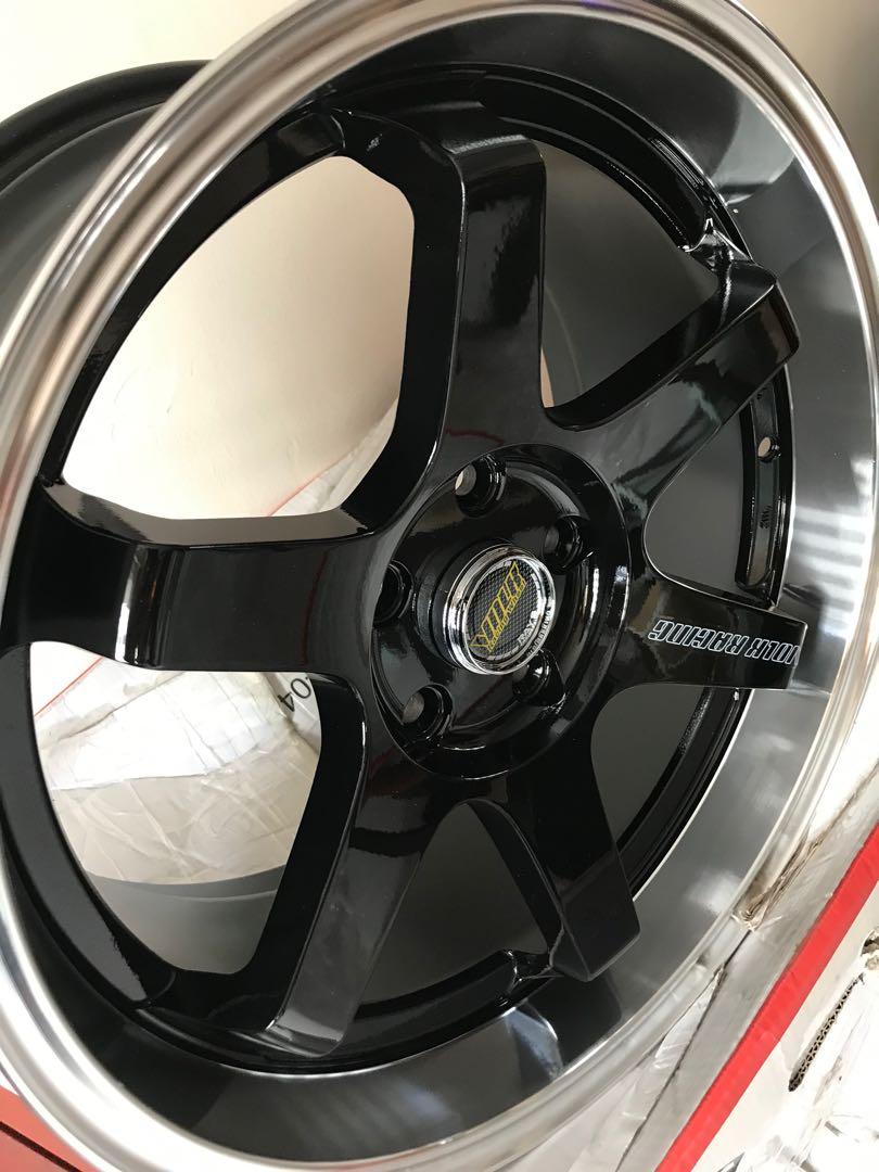 TE37 Volk Racing (Replica), Car Accessories, Tyres & Rims on Carousell