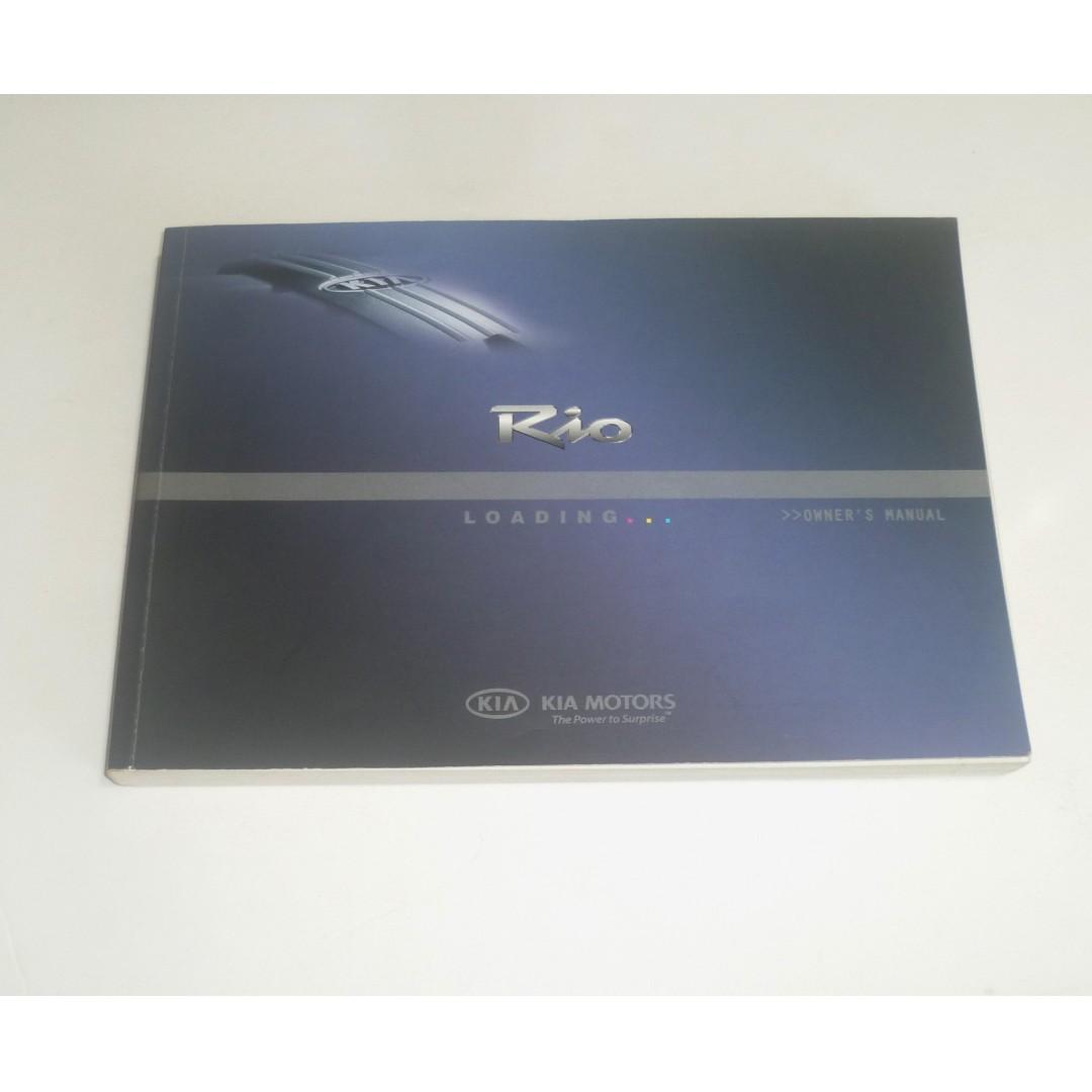 Book - VINTAGE ! Rio KIA Motors Singapore Car Hand Book Manuals 2006 ...