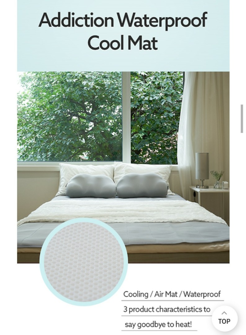 Bodyluv Waterproof Addiction Cool Mat (from Korea) Single, Furniture ...