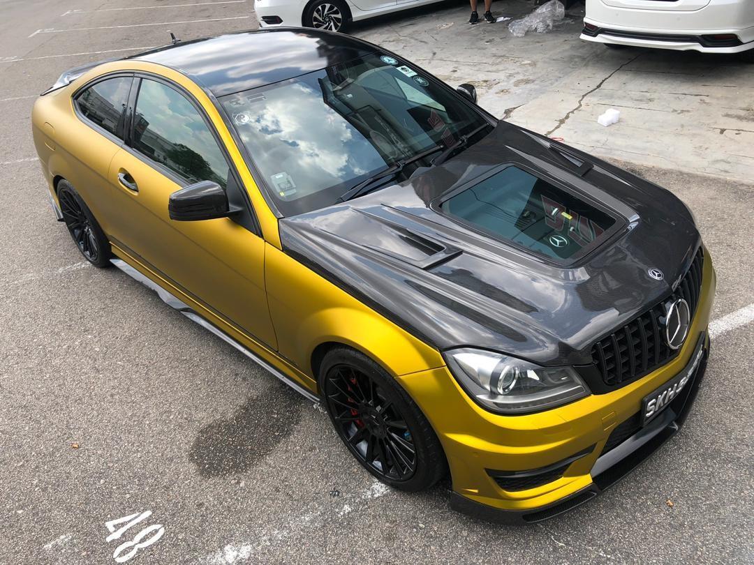 Carbon Fibre Transparent Bonnet for W204, Car Accessories, Accessories ...