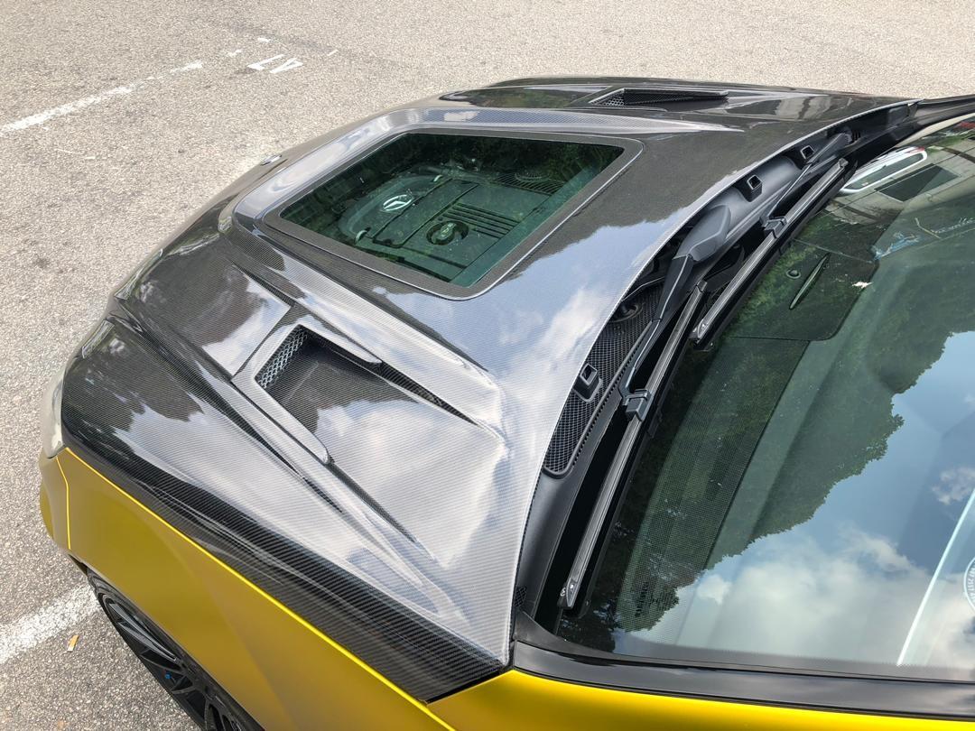 Carbon Fibre Transparent Bonnet for W204, Car Accessories, Accessories ...