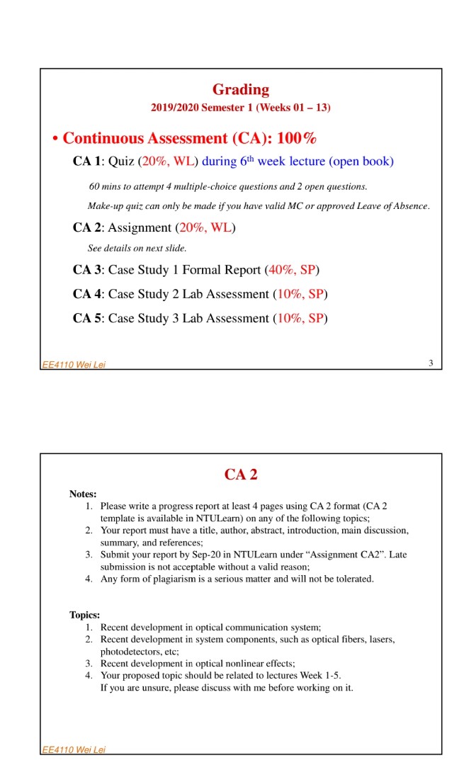 EE4110 CA2 CA3 report, lab assessment on Carousell