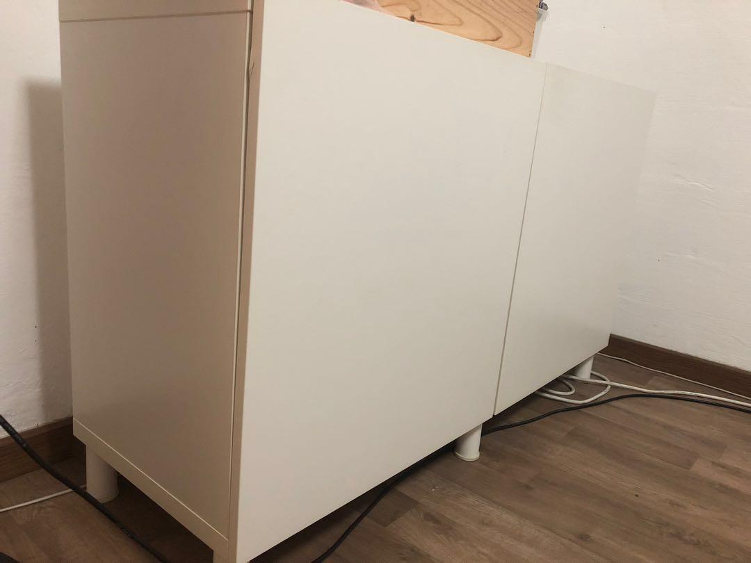 IKEA BESTA White Storage Cabinet/ Shoes shelve, Furniture & Home Living ...