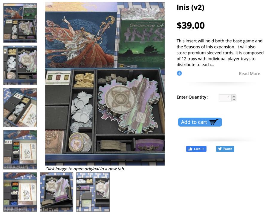 Inis Board Game Insert, Hobbies & Toys, Toys & Games on Carousell