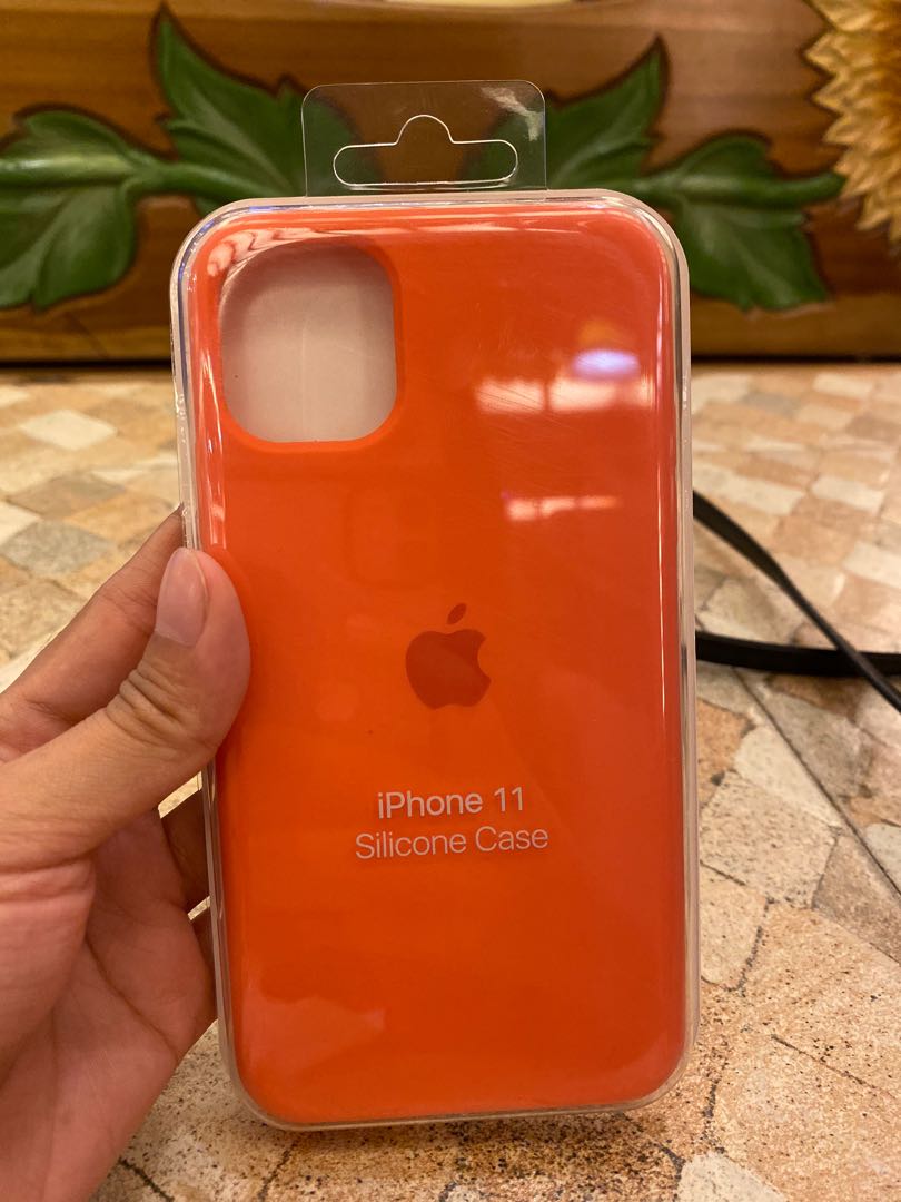 Iphone 11 Silicone Case (Orange), Mobile Phones & Gadgets, Mobile ...