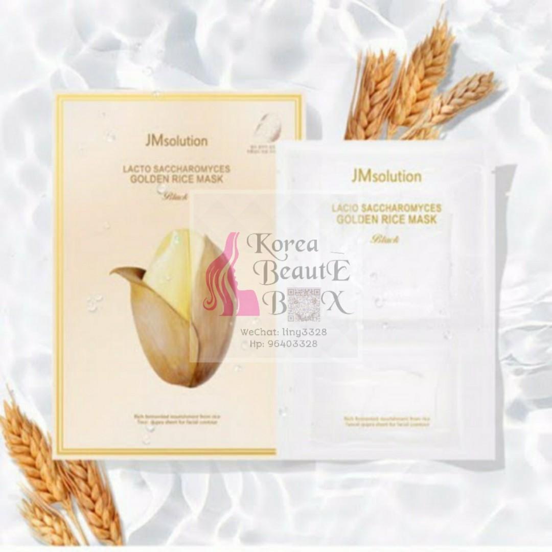 JM SOLUTION Lacto Saccharomyces Golden Rice Masks [10 Sheets], Health ...