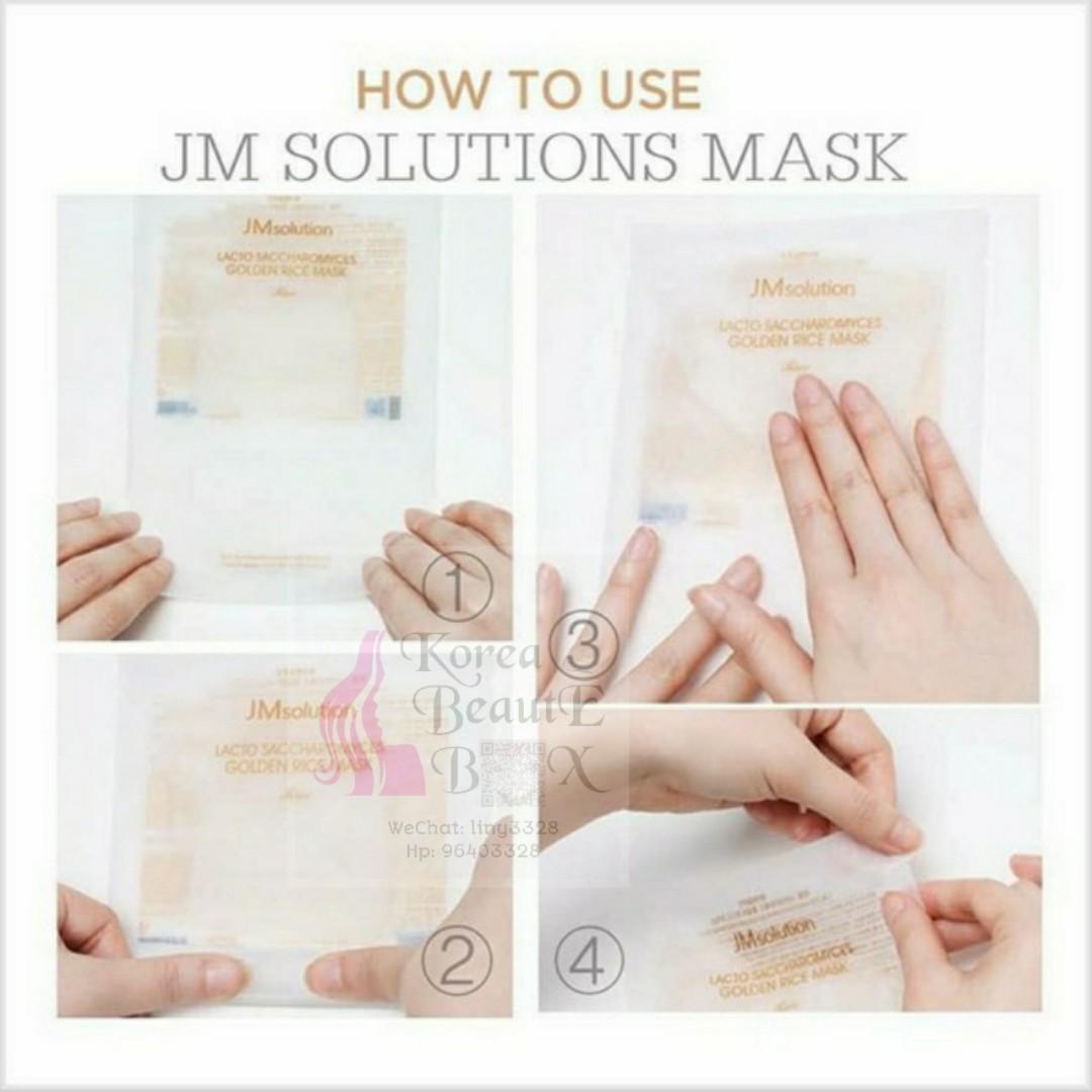 JM SOLUTION Lacto Saccharomyces Golden Rice Masks [10 Sheets], Health ...