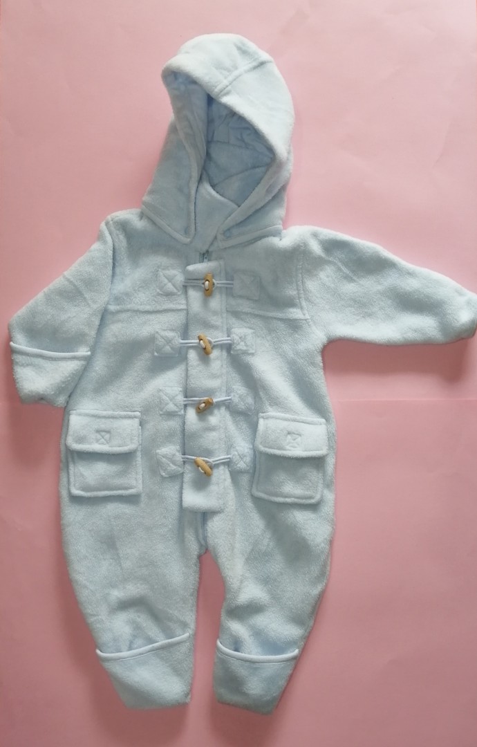 Light Blue Body Suit Baby, Babies & Kids, Babies & Kids Fashion on ...