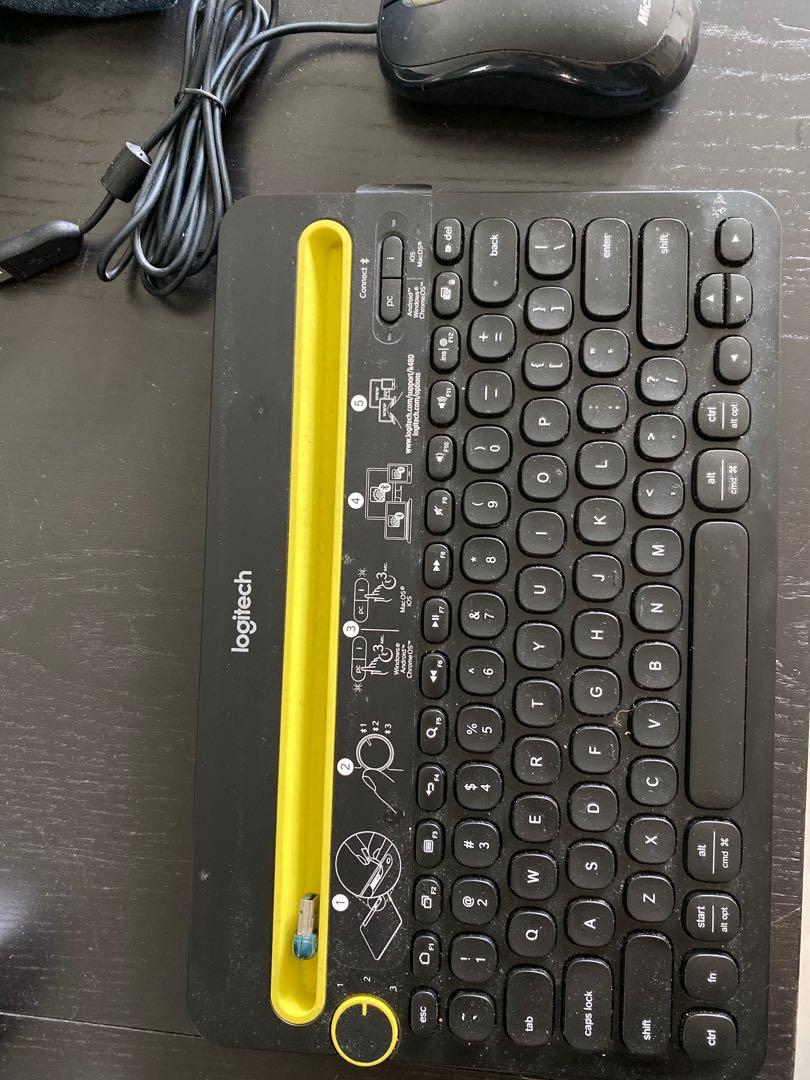 Logitech K480 Wireless Keyboard And Mouse, Computers & Tech, Parts ...