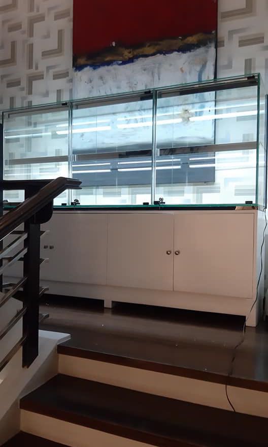 MAC Frameless Glass Display Cabinet, Furniture & Home Living, Furniture ...