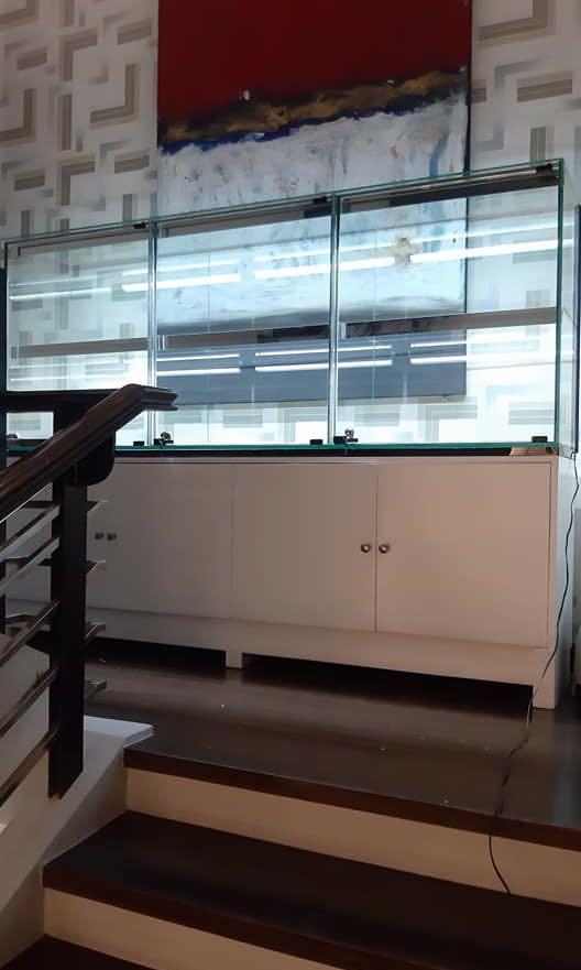 MAC Frameless Glass Display Cabinet, Furniture & Home Living, Furniture ...
