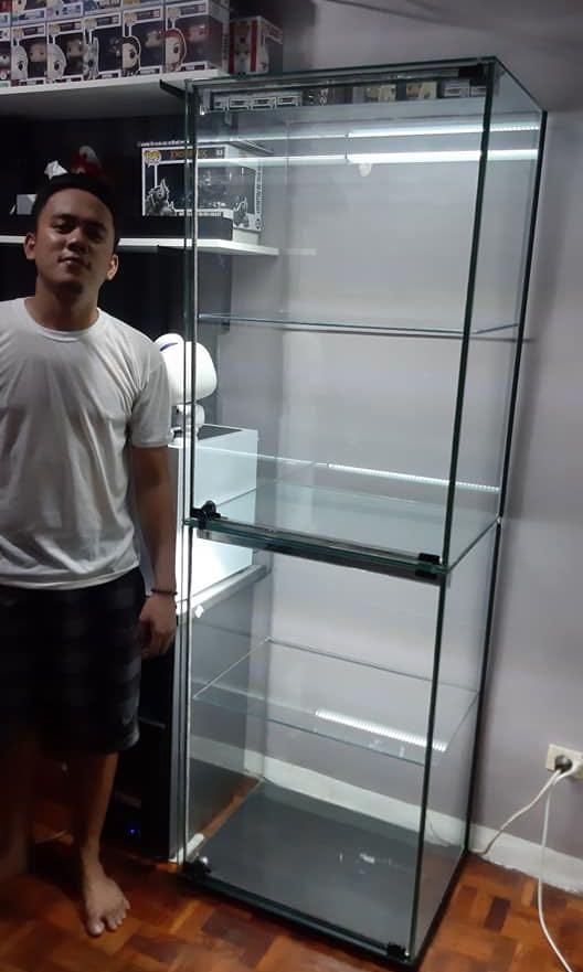 MAC Frameless Glass Display Cabinet with 2 LED and ANTIDUST, Furniture ...