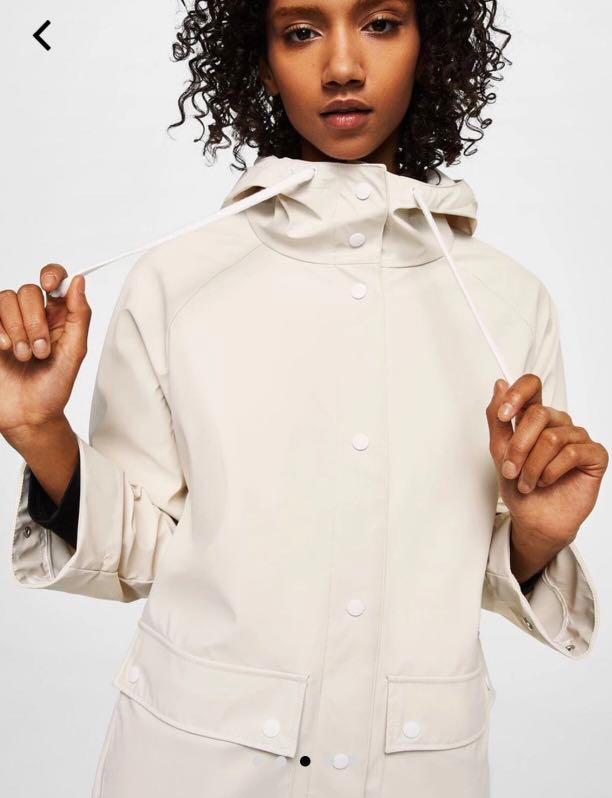 Mango Pocket Waterproof Parka (raincoat), Women's Fashion, Coats ...