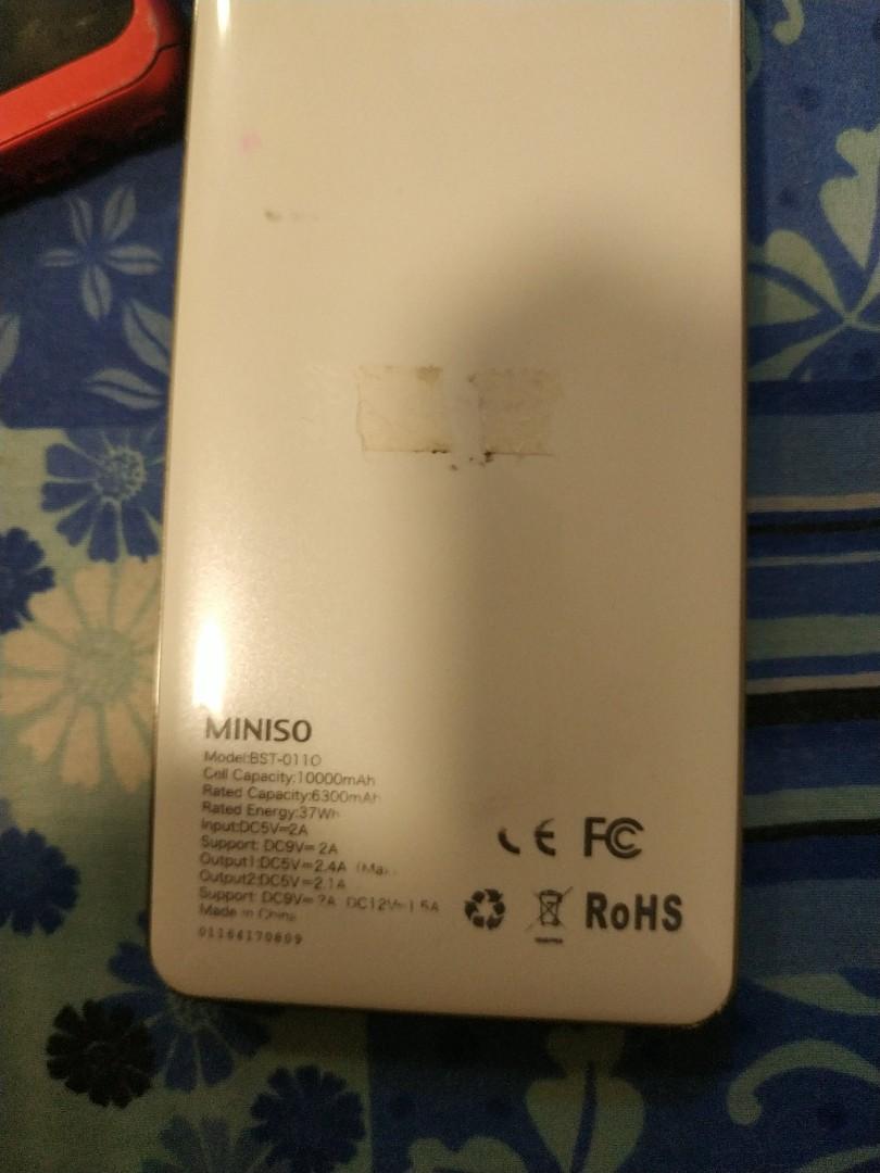 Miniso 10000mah powerbank, Mobile Phones & Gadgets, Mobile & Gadget ...