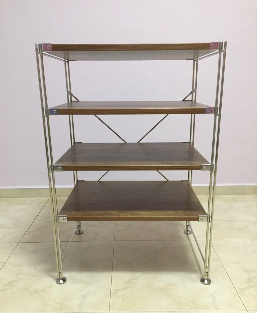 Muji SUS walnut shelf set, Furniture & Home Living, Furniture, Shelves ...