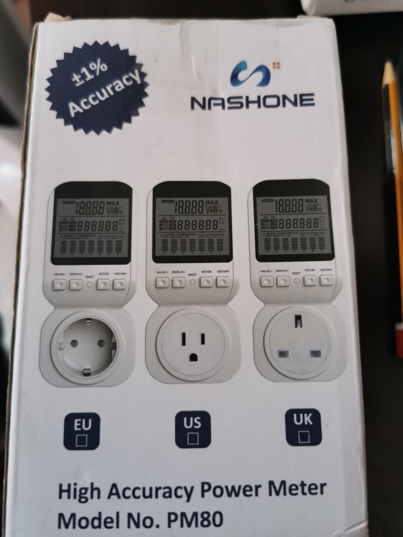 Nashone power meter, TV & Home Appliances, Electrical, Adaptors ...